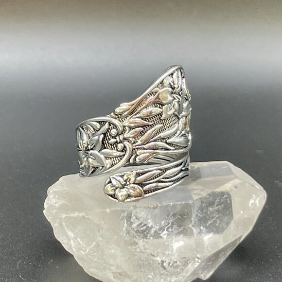Jewelry | Boho Lily Or Tulip Floral Adjustable Spoon Ring | Poshmark